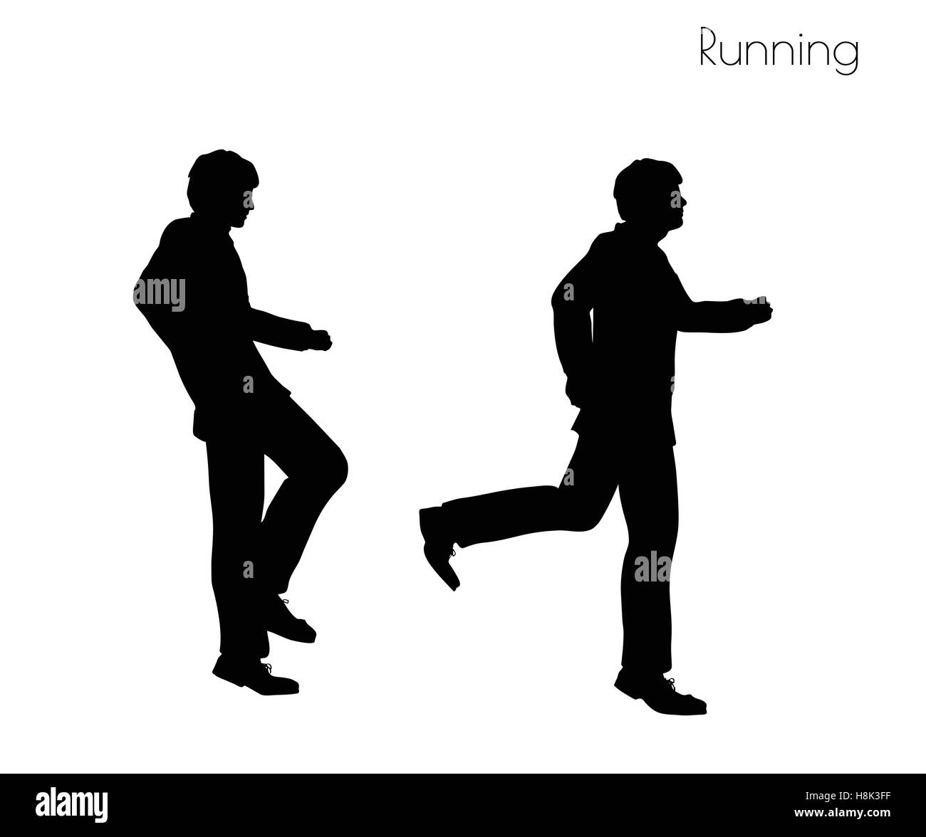 EPS 10 vector illustration of man in Running pose on white background ...