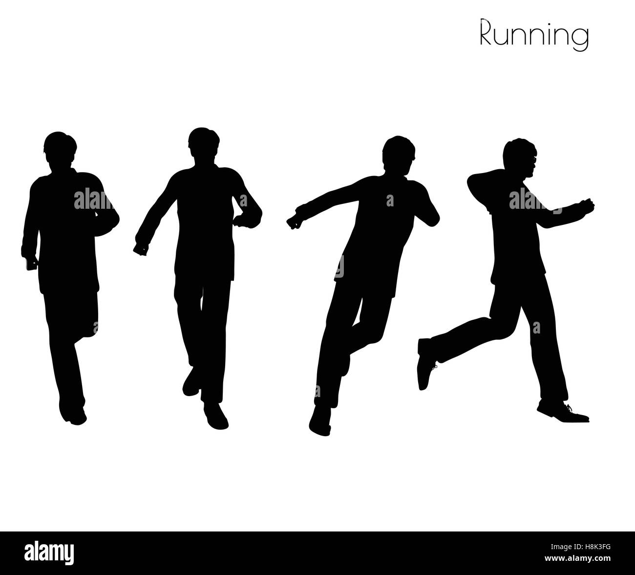 EPS 10 vector illustration of man in Running pose on white background ...