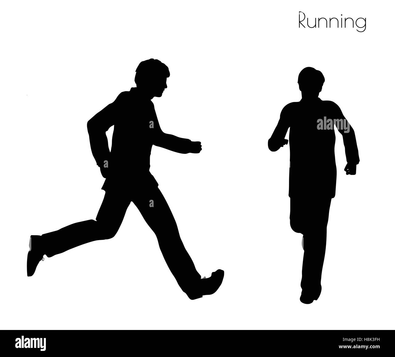 EPS 10 vector illustration of man in Running pose on white background ...