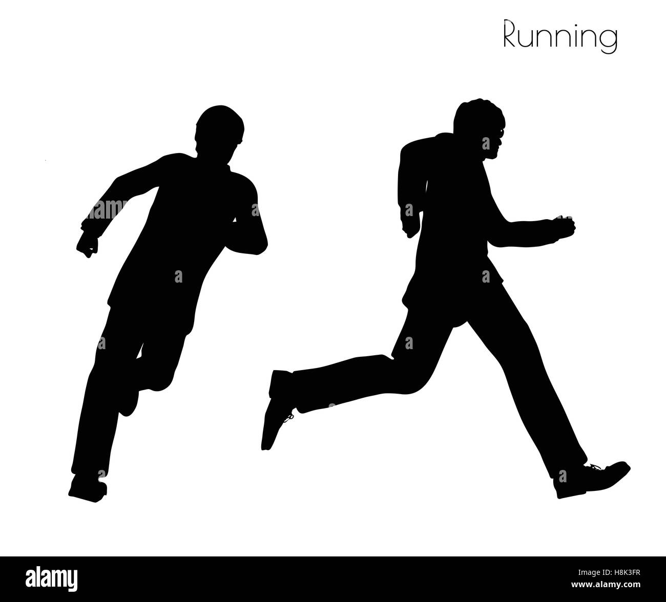 EPS 10 vector illustration of man in Running pose on white background ...
