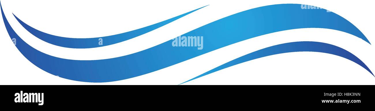 Vector Logo with yellow sun and blue sea waves. Vector logotype Stock ...