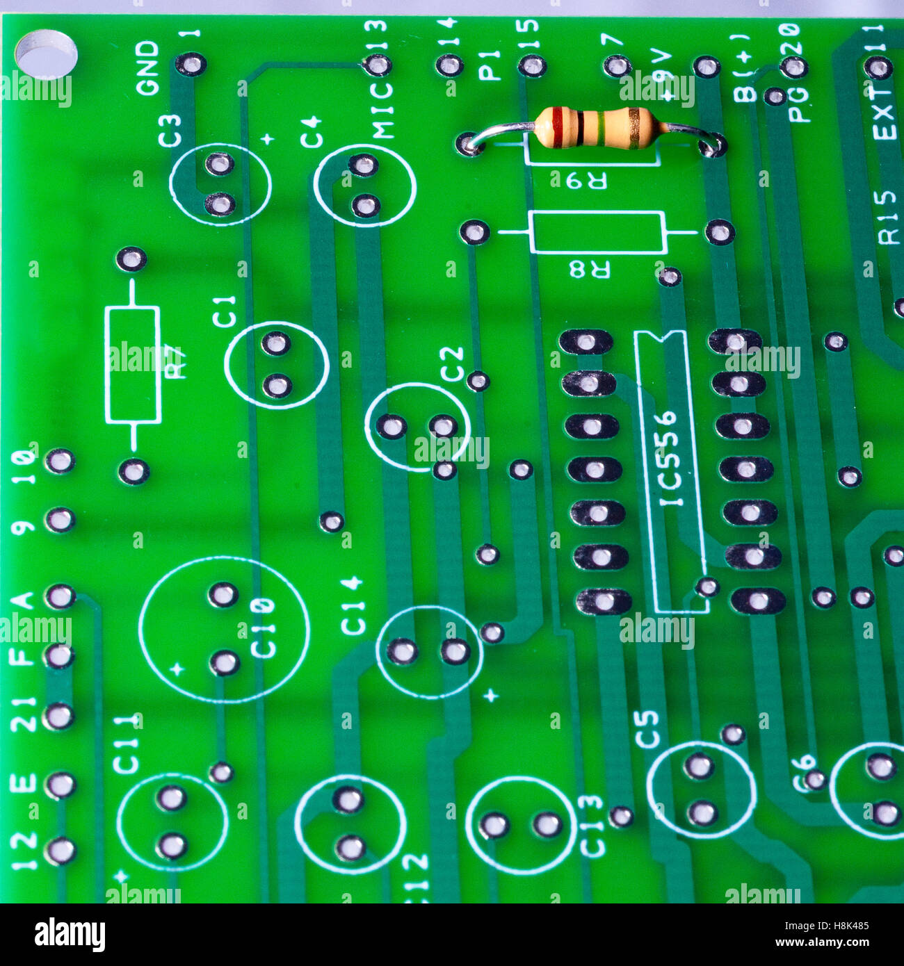 Circuit boats with a single resistor plugged in Stock Photo - Alamy