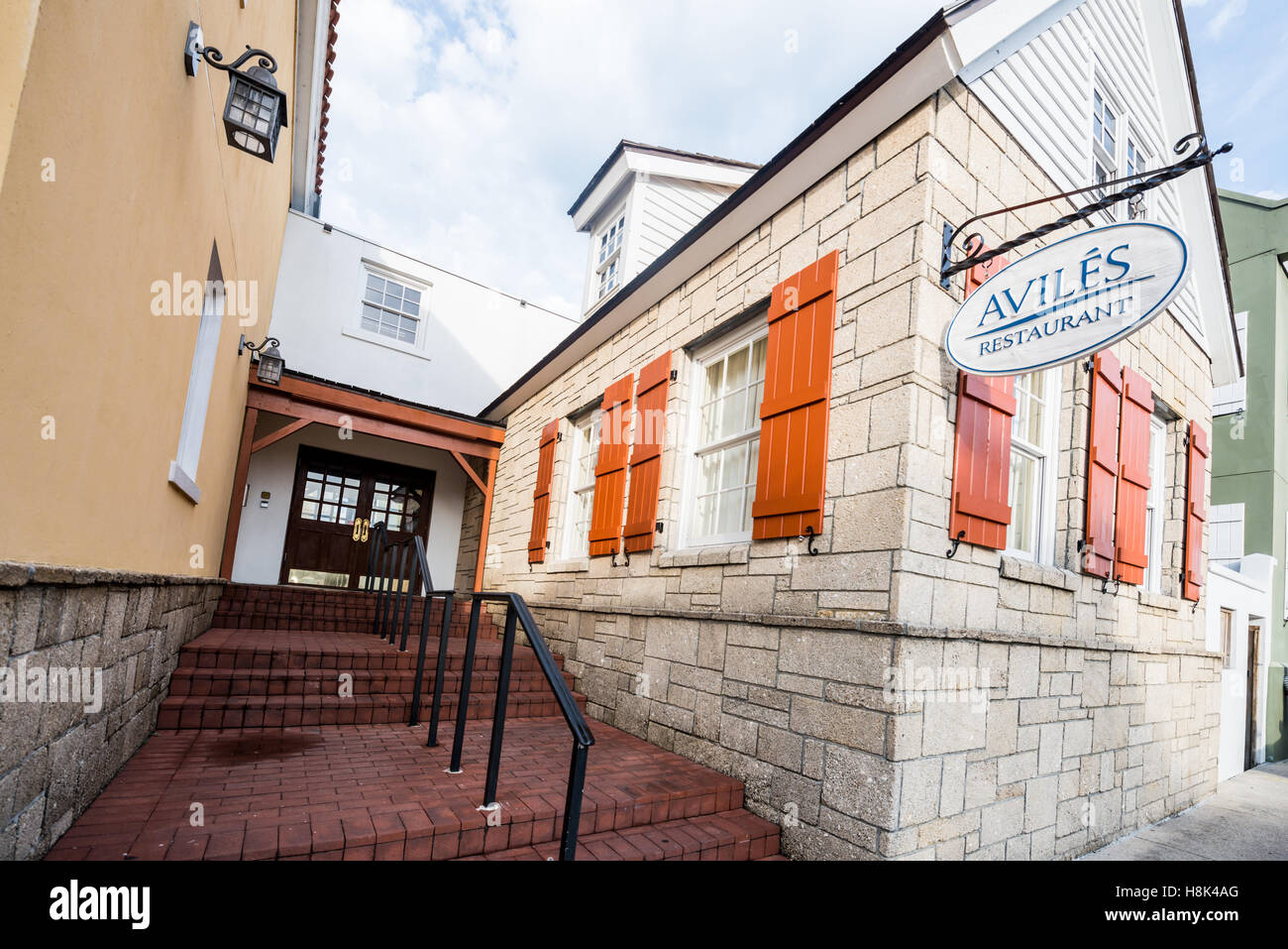 St Augustine Florida Aviles Restaurant Stock Photo - Alamy