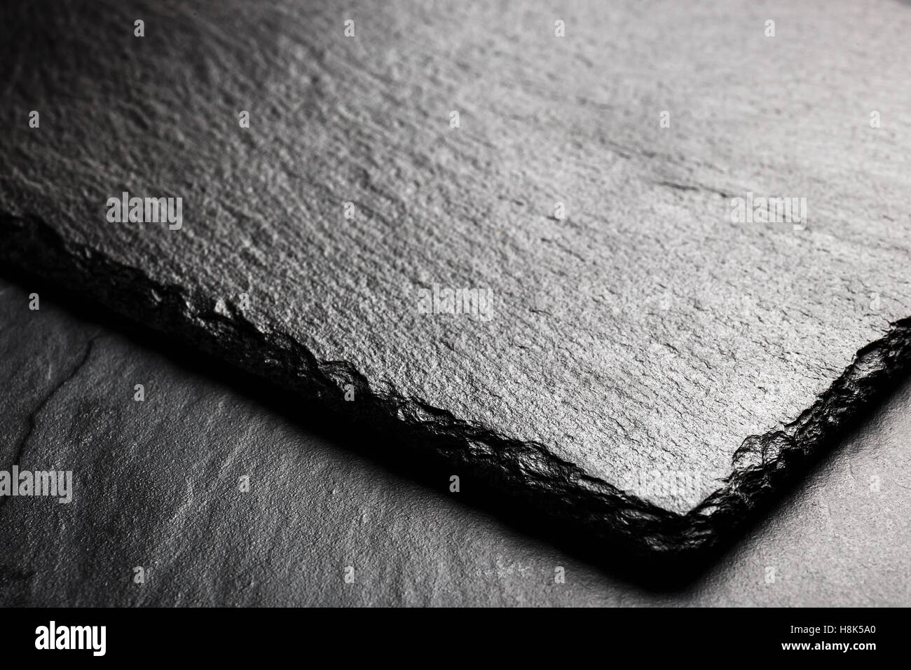 black slate board for serving with copy space, top view Stock Photo - Alamy
