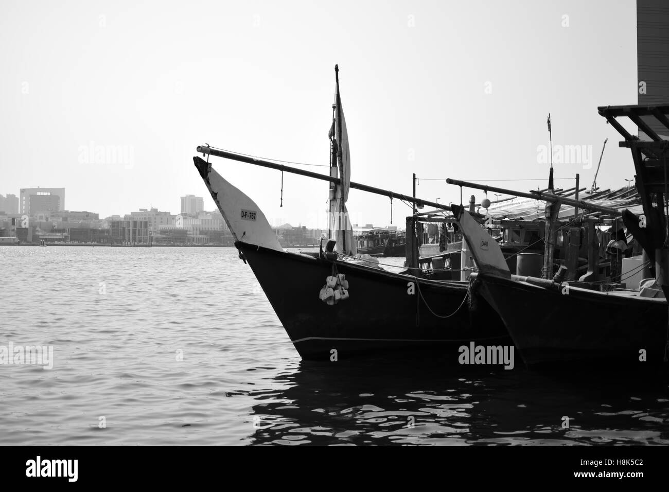 Pier sail boats in Black and White Stock Photos & Images - Alamy