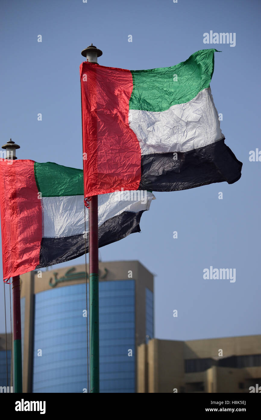 United Arab Emirates Flags Stock Photo - Alamy