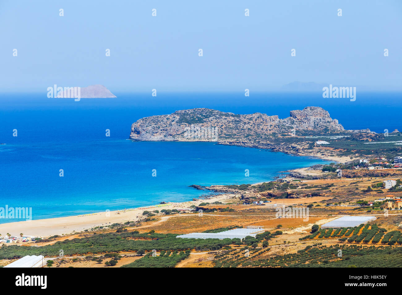 View of the beautiful Falasarna beach on Crete, Greece Stock Photo - Alamy