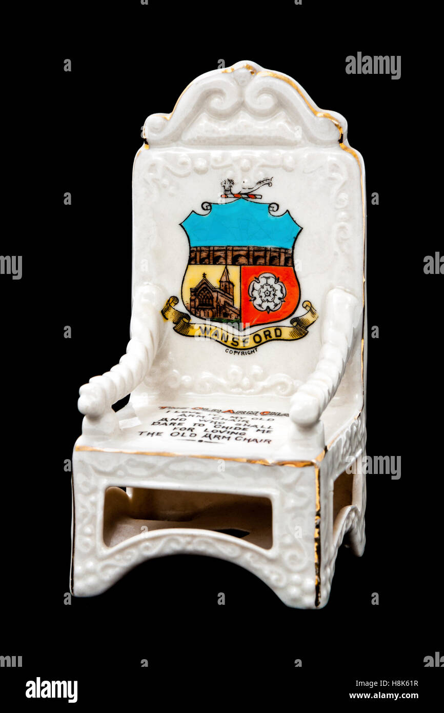 Crested china armchair by Carlton China, featuring the Coat of Arms of ...