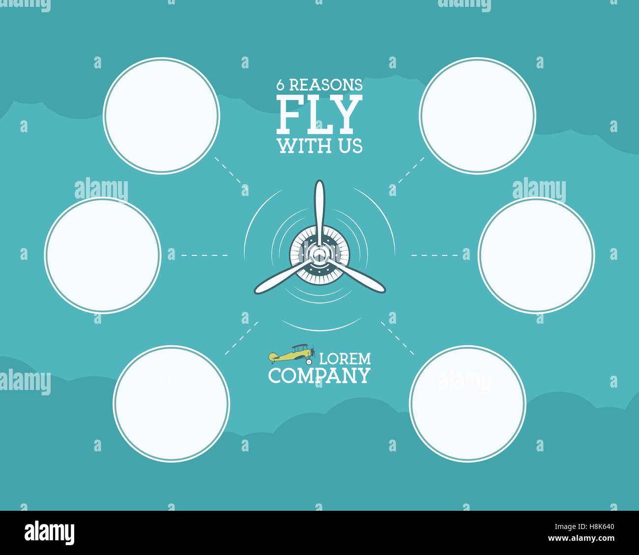 Vintage Airplane and travel infographics with empty forms, bubble for ...