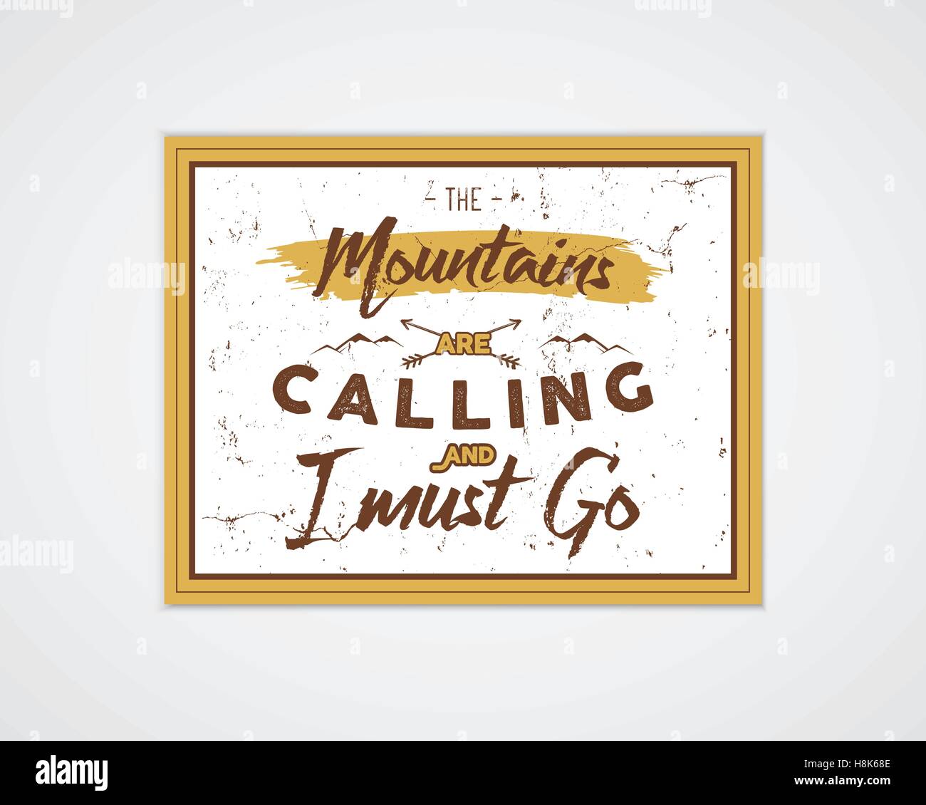 Outdoor inspiration A4 frame. Motivation mountain poster quote template ...