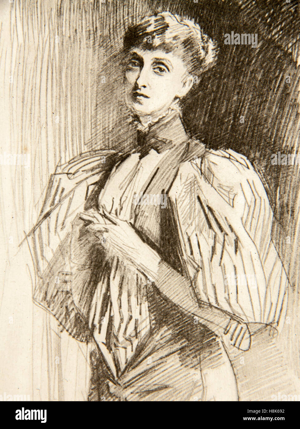 Drawing of Alice Meynell (1847-1922) by John Singer Sargent. Alice ...