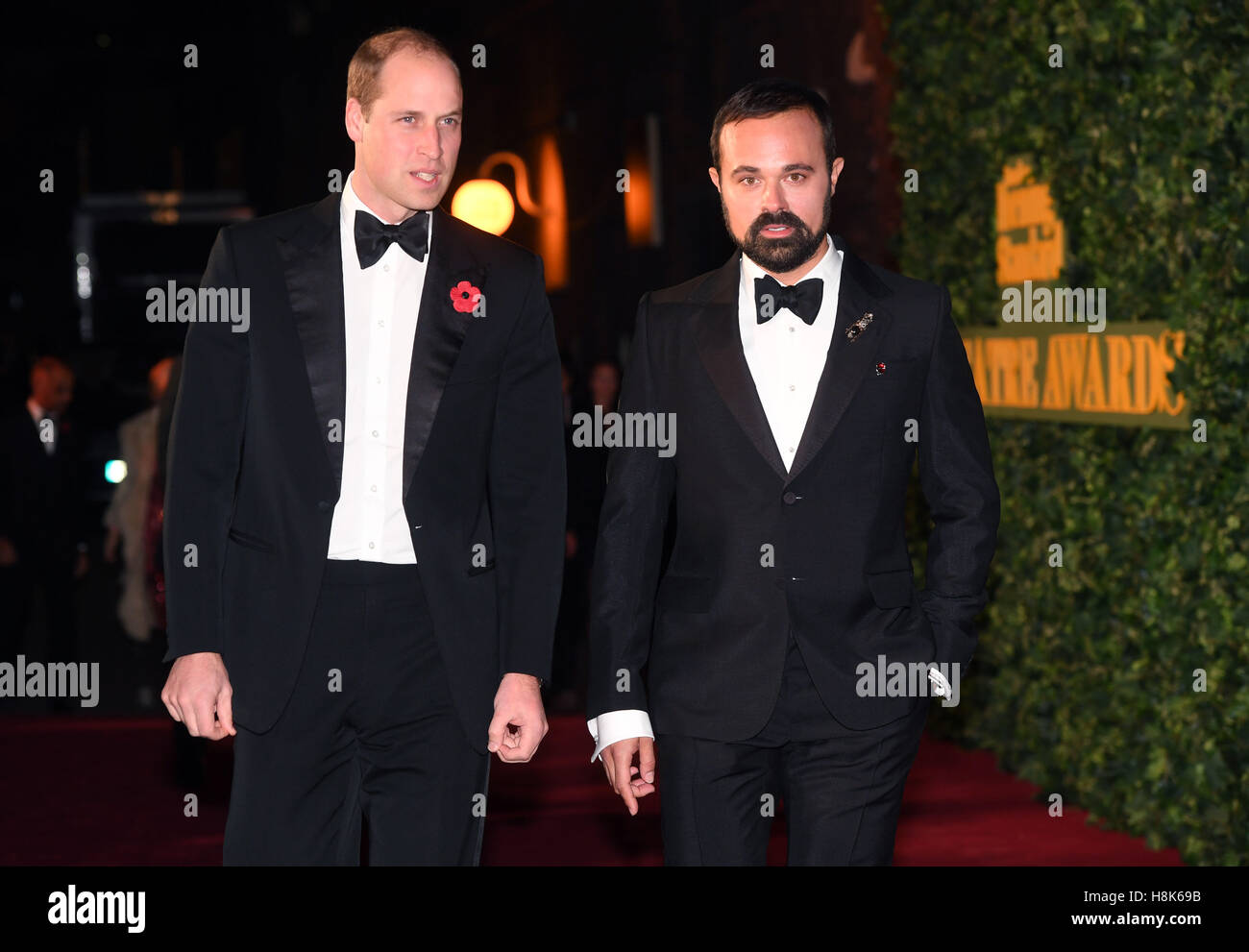 The Duke of Cambridge (left) and Evgeny Lebedev at the The London ...