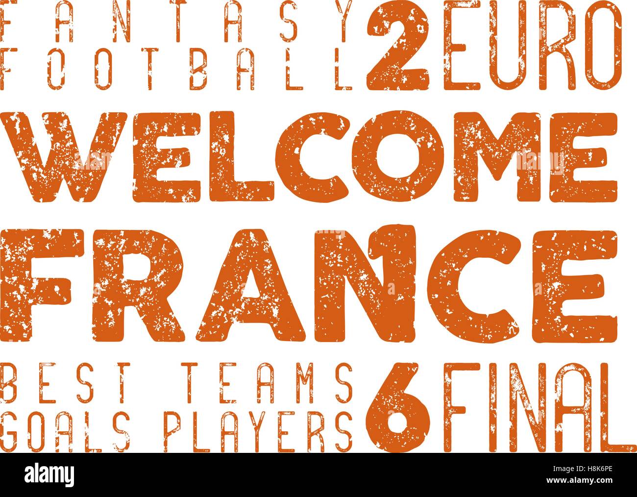 2016 Football typography retro sign, Soccer overlay, tournament logo ...