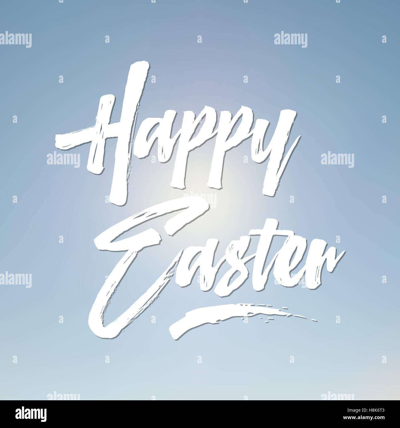 Easter sign - Happy Easter. Easter wish overlay, lettering label design ...