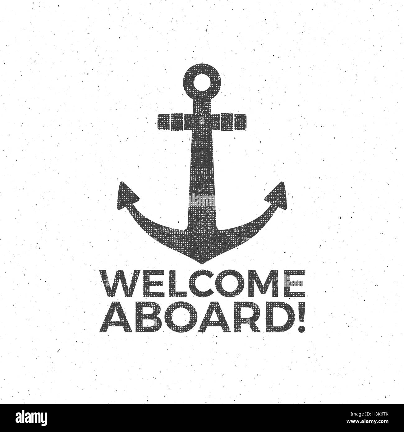 Nautical Design. Sailor vector emblem. Anchor label and print design ...