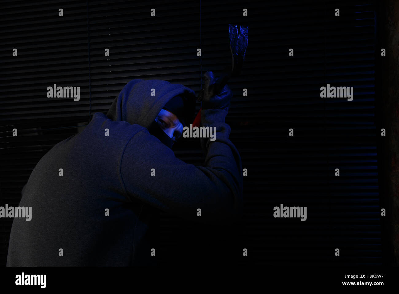 Night burglar with master key Stock Photo - Alamy