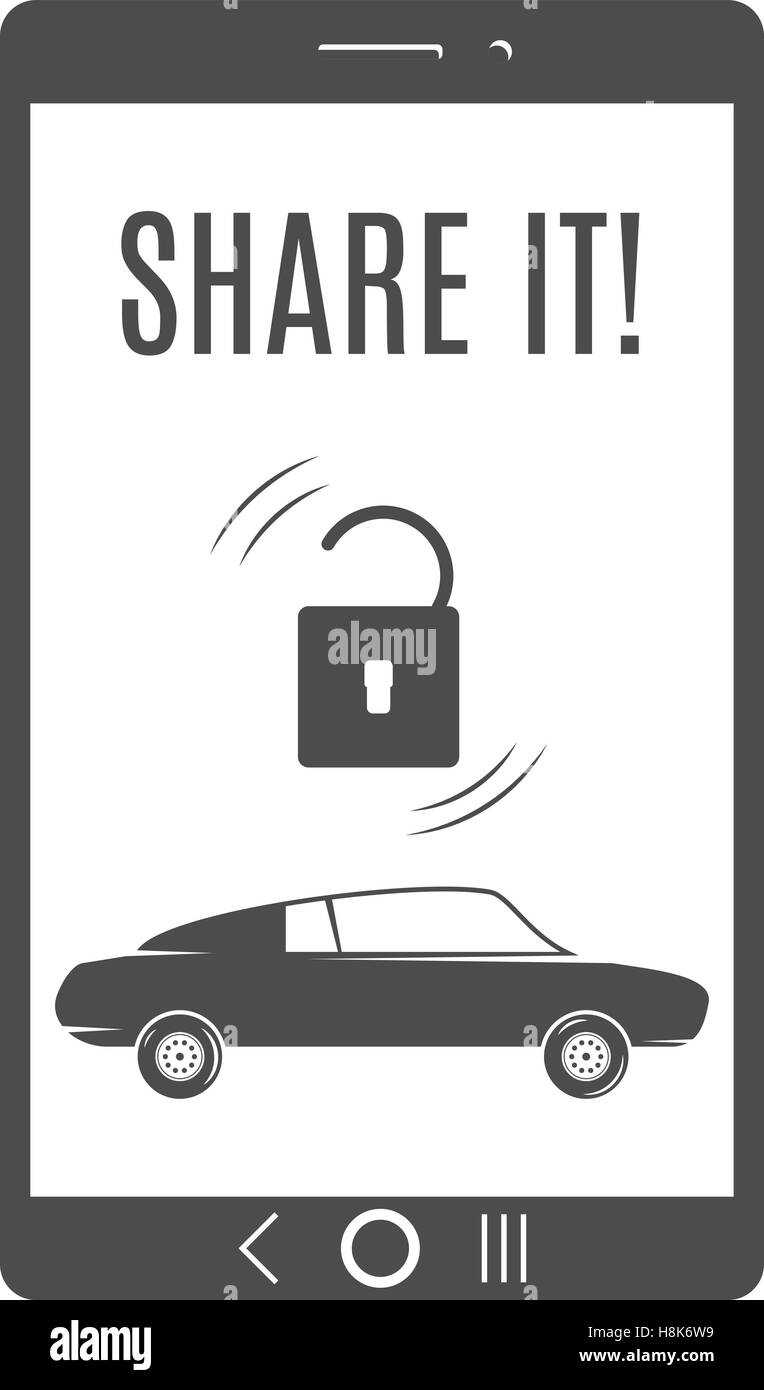 Car share logo design. Car Sharing vector concept. Collective usage of ...