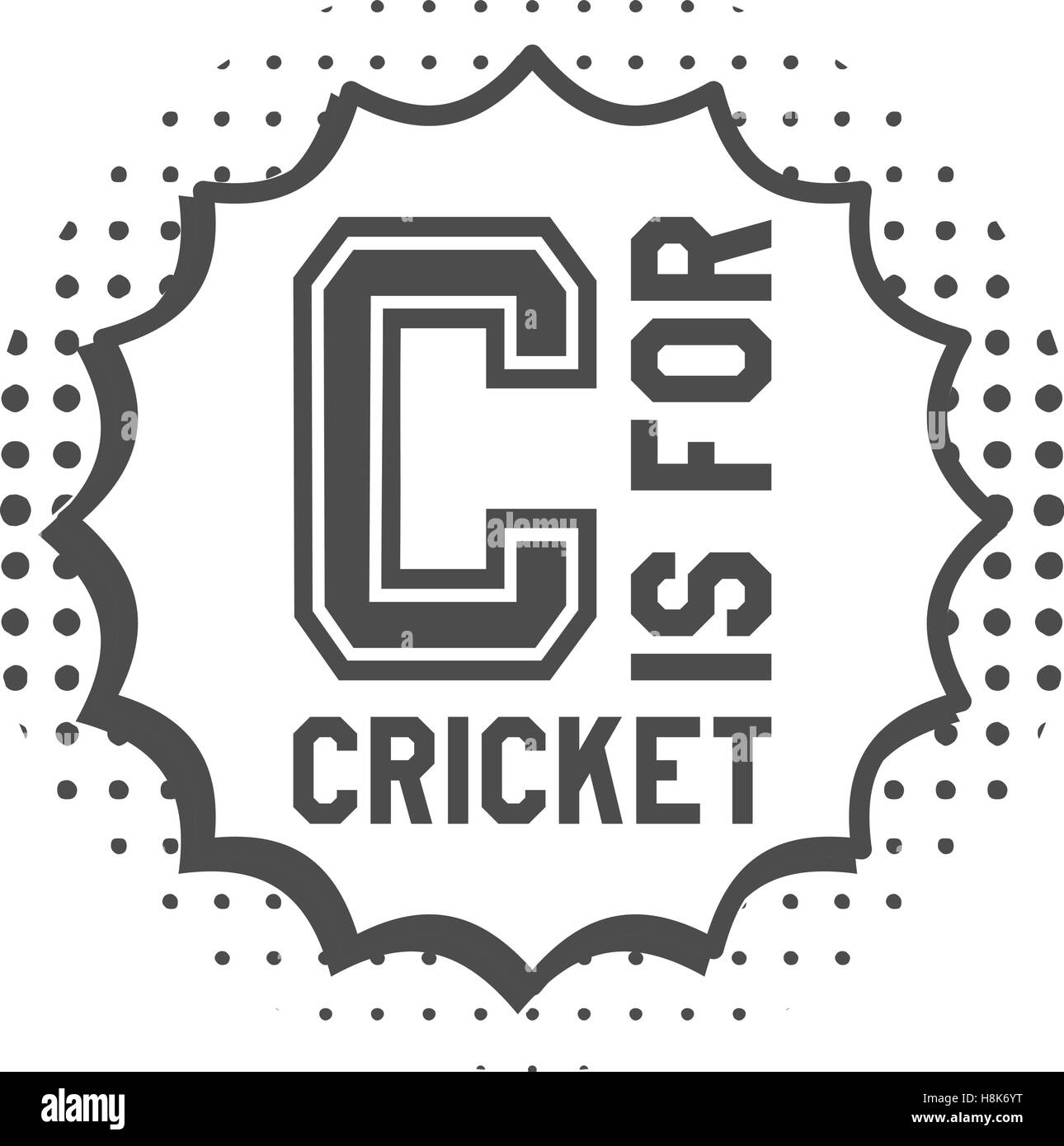 Cricket monogram emblem and design elements. Cricket logo design in pop ...