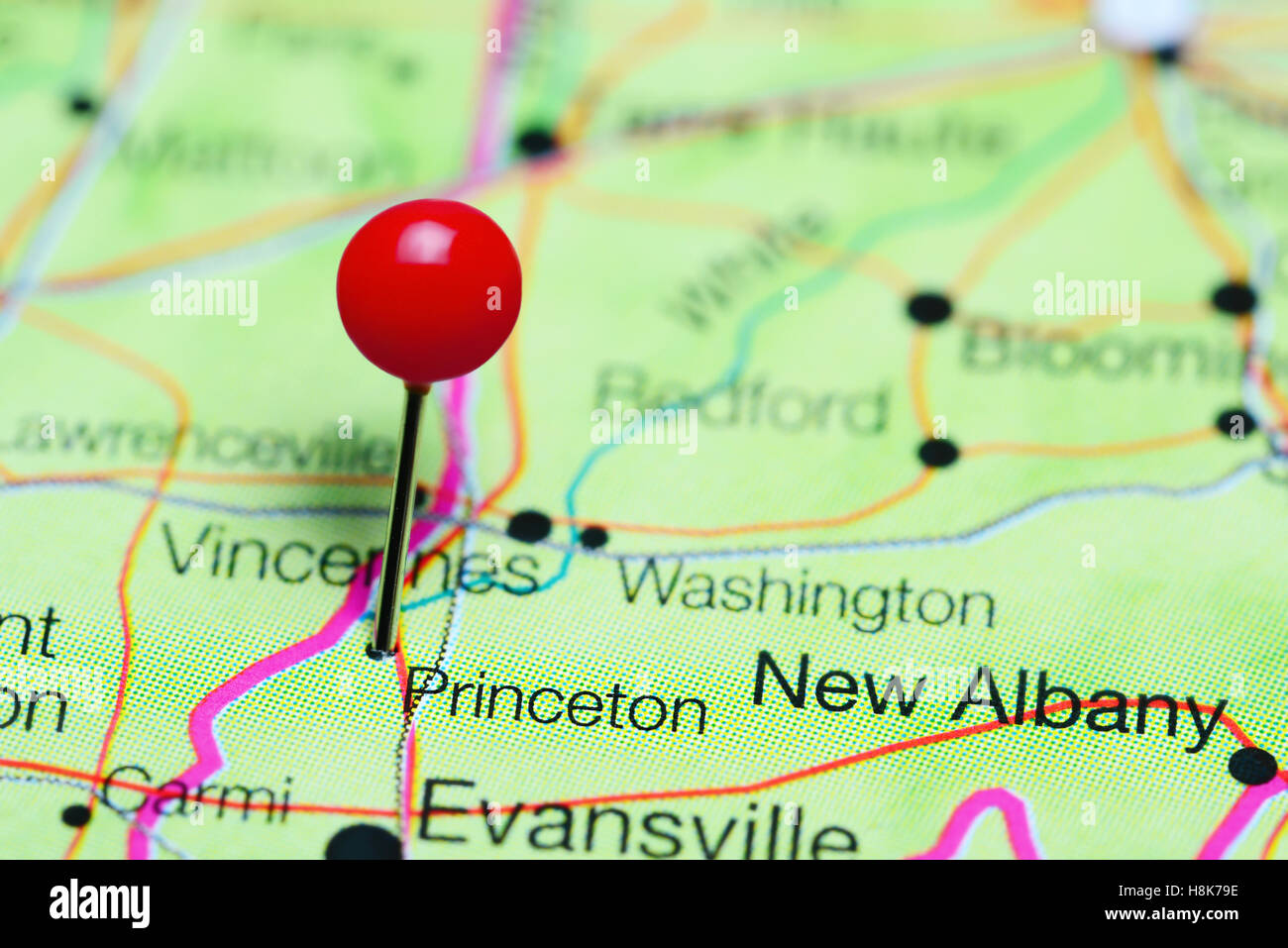 Princeton indiana map hi-res stock photography and images - Alamy