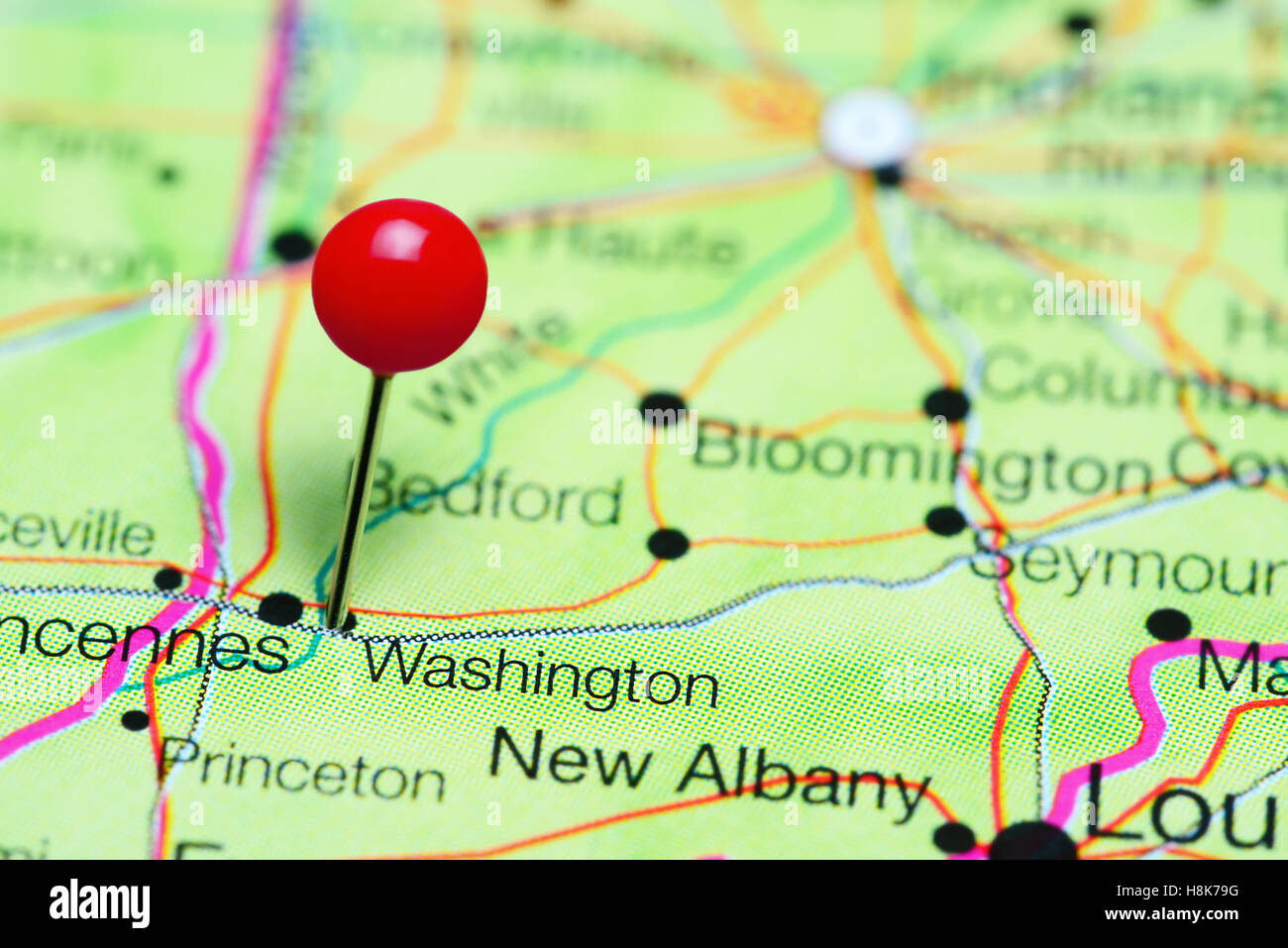 Political map of washington state hi-res stock photography and images ...