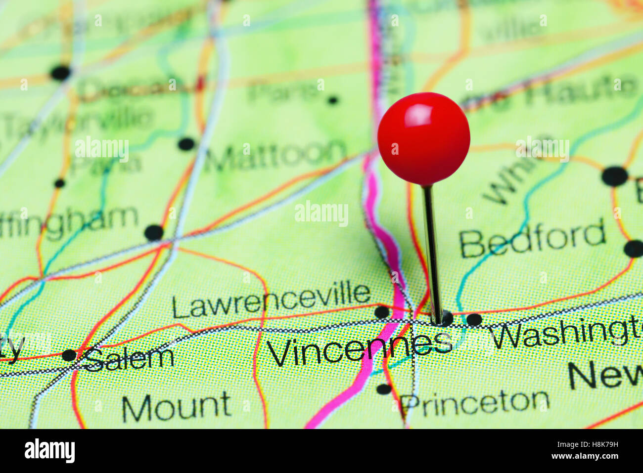 Vincennes map hi-res stock photography and images - Alamy