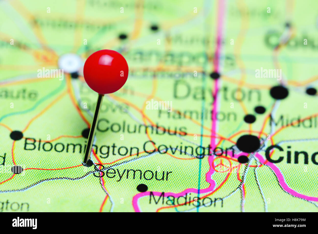 Map of seymour hi-res stock photography and images - Alamy