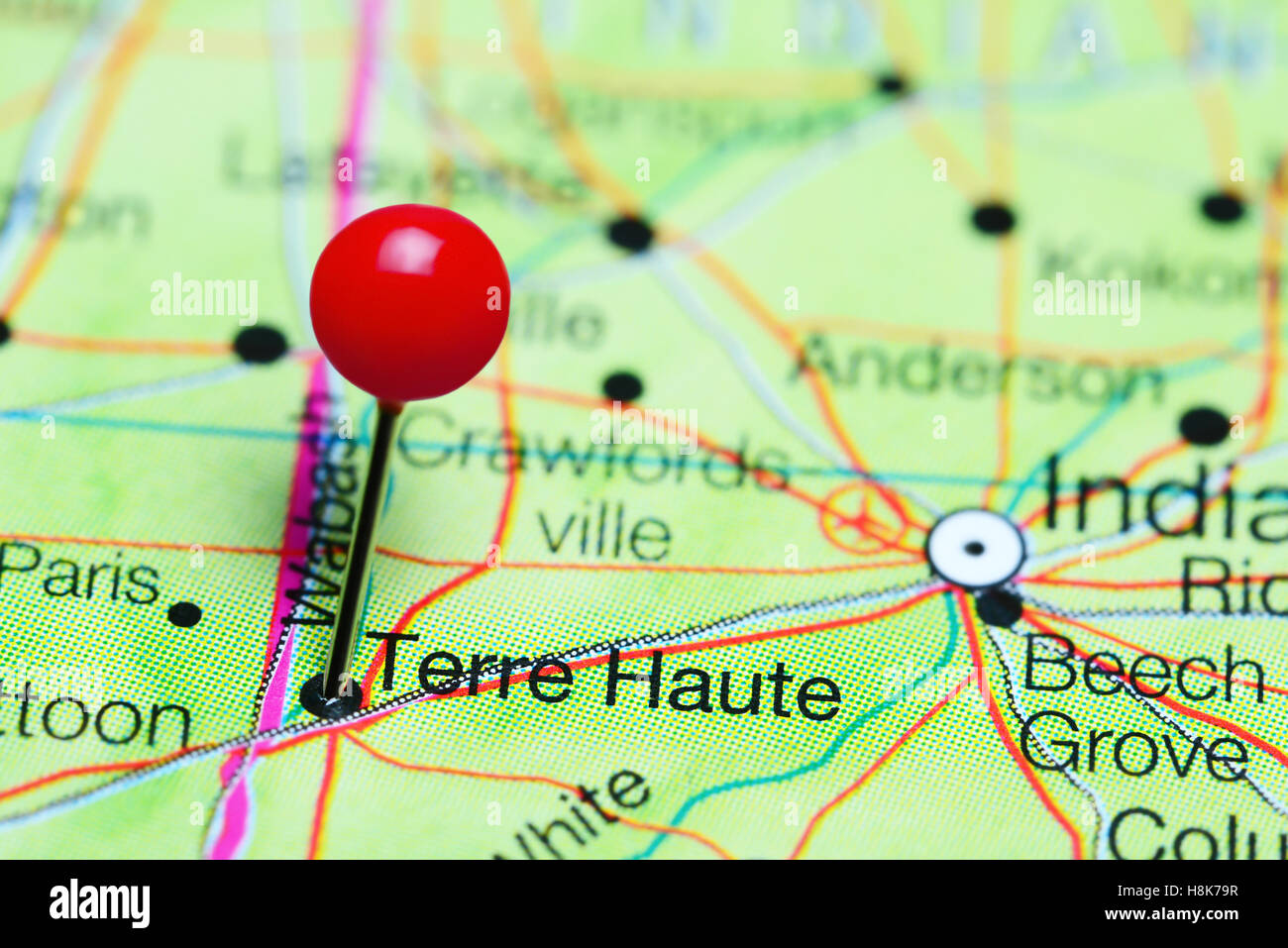 Terre haute indiana map hi-res stock photography and images - Alamy