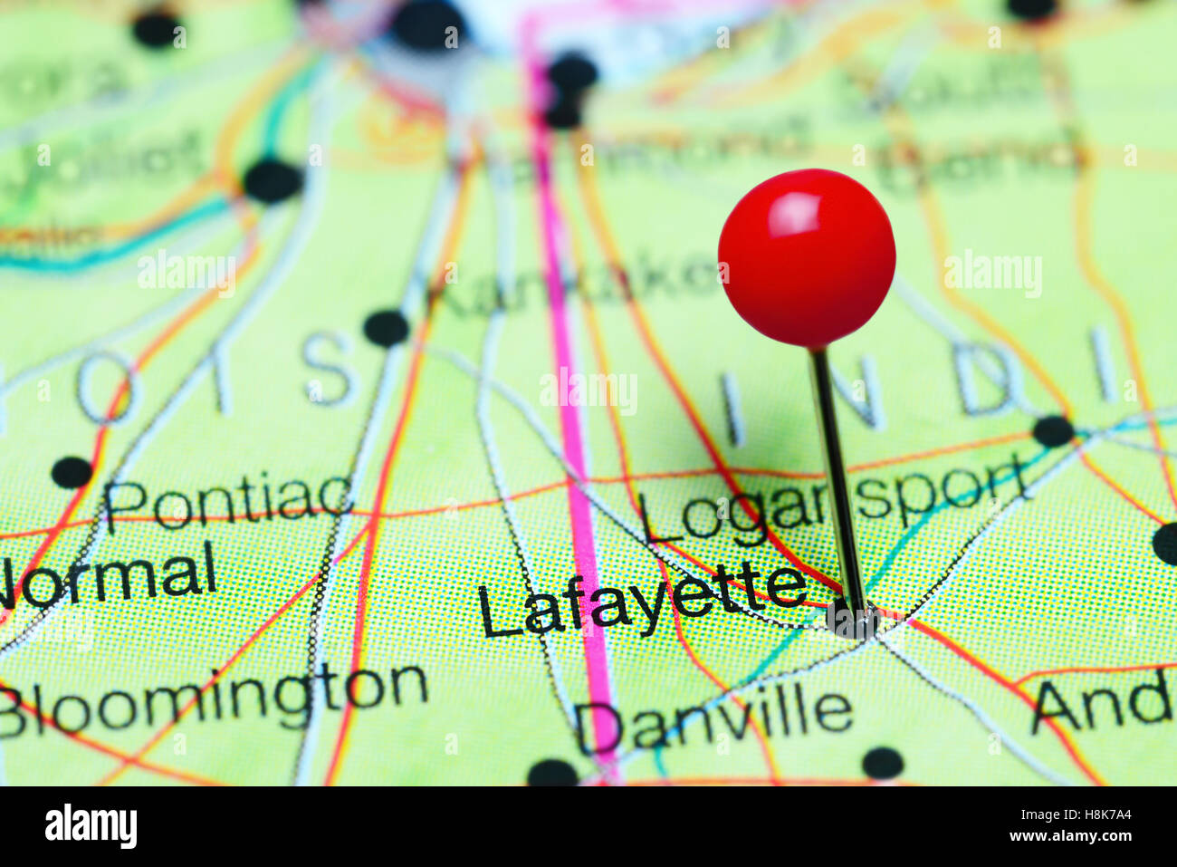 Map of lafayette hi-res stock photography and images - Alamy