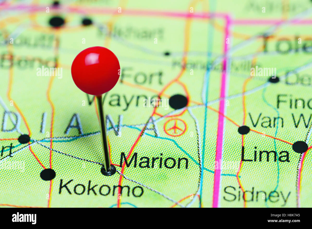 Marion map hi-res stock photography and images - Alamy