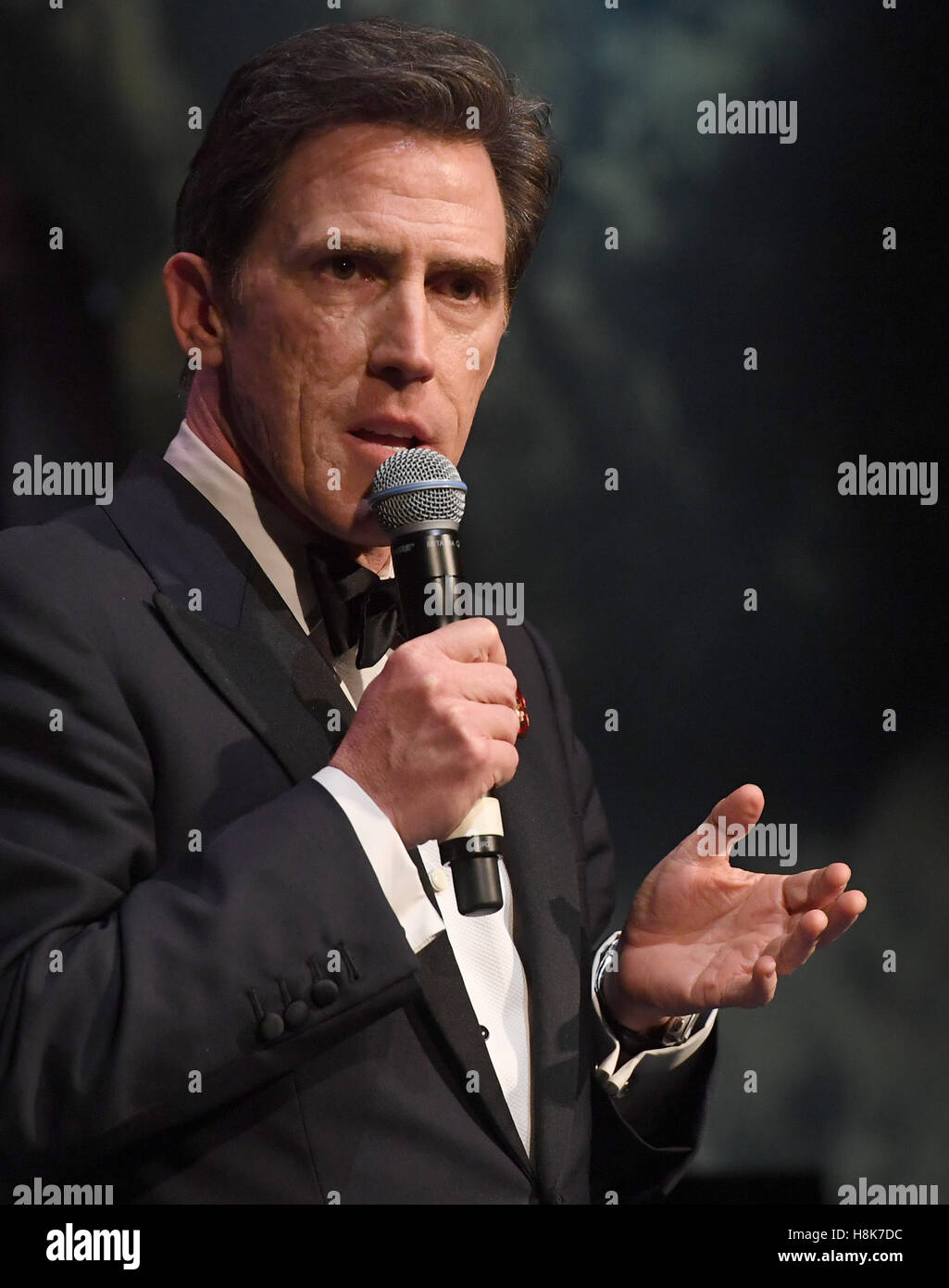 Rob Brydon speaking during The London Evening Standard Theatre Awards ...