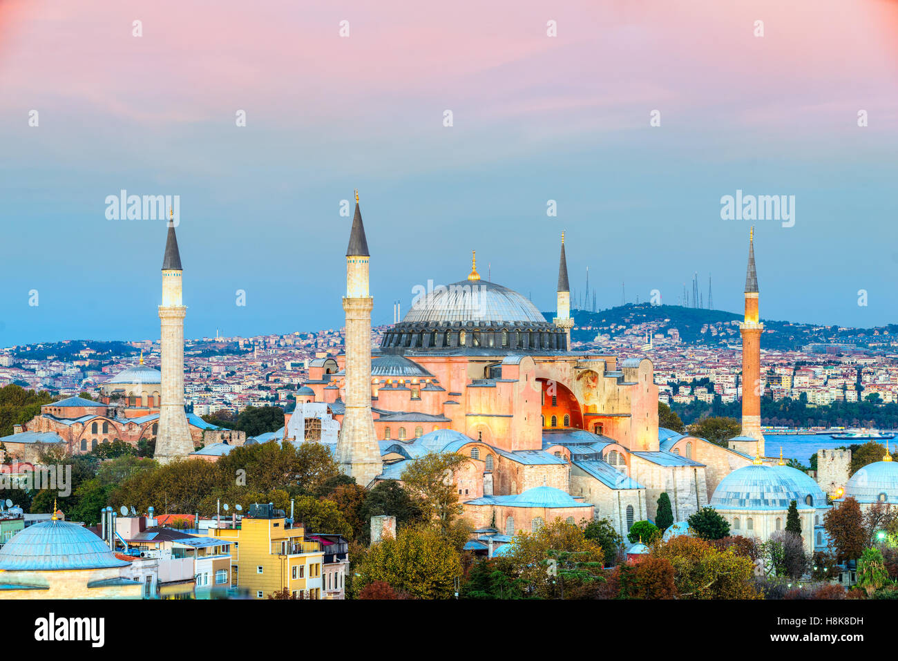 Hagia Sophia in Istanbul. The world famous monument of Byzantine ...