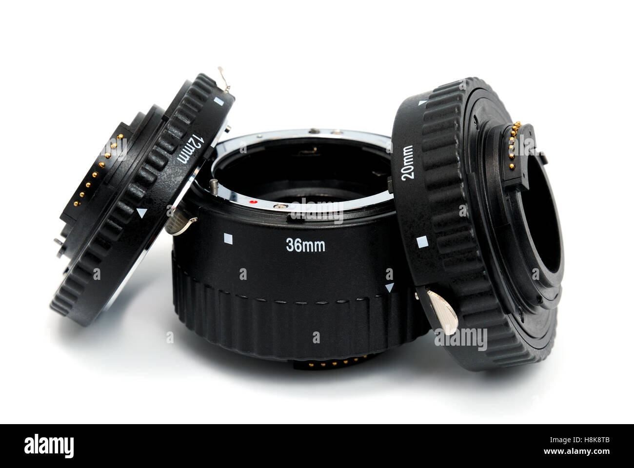 Ring Macro Extension Tube on white background Stock Photo - Alamy