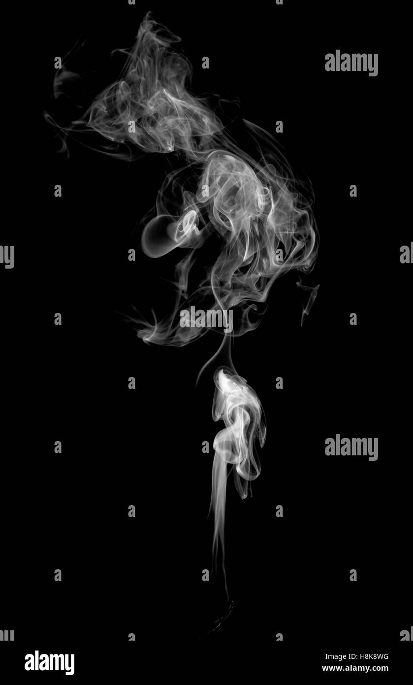 Abstract light smoke on a dark background Stock Photo - Alamy