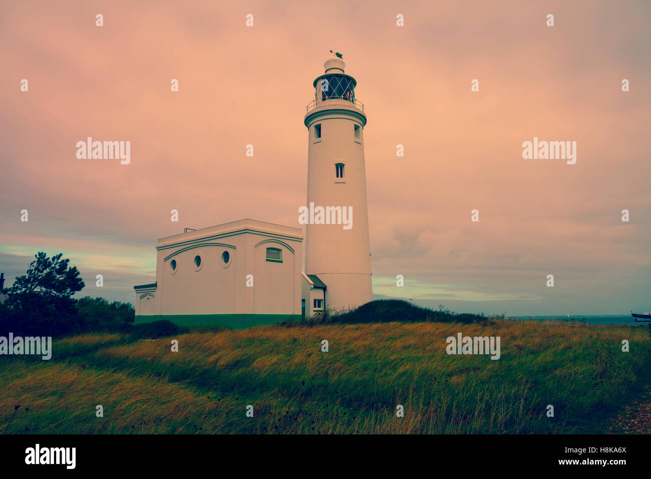 Hurst Point Lighthouse is located at Hurst Point in the English county ...