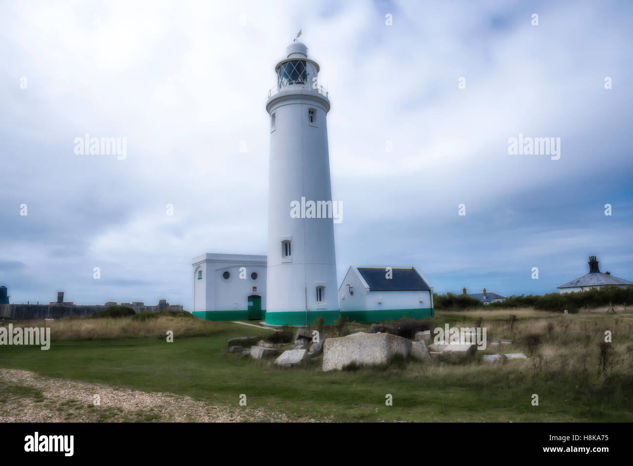 Hurst Point Lighthouse is located at Hurst Point in the English county ...
