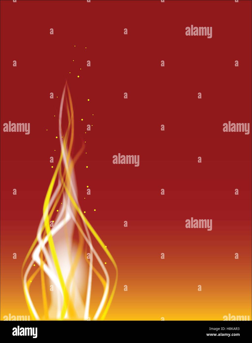 A fire dancing background with sparks over a red background Stock ...