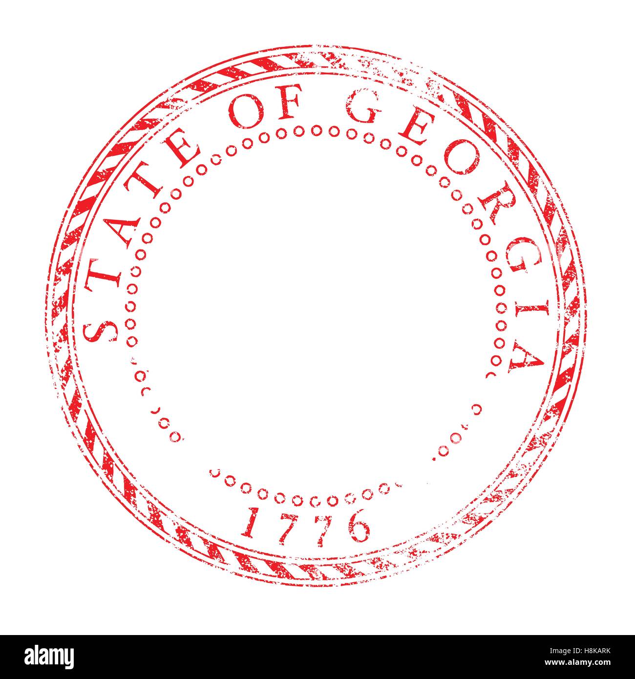 Georgia rubber red ink stamp over a white background Stock Vector Image ...