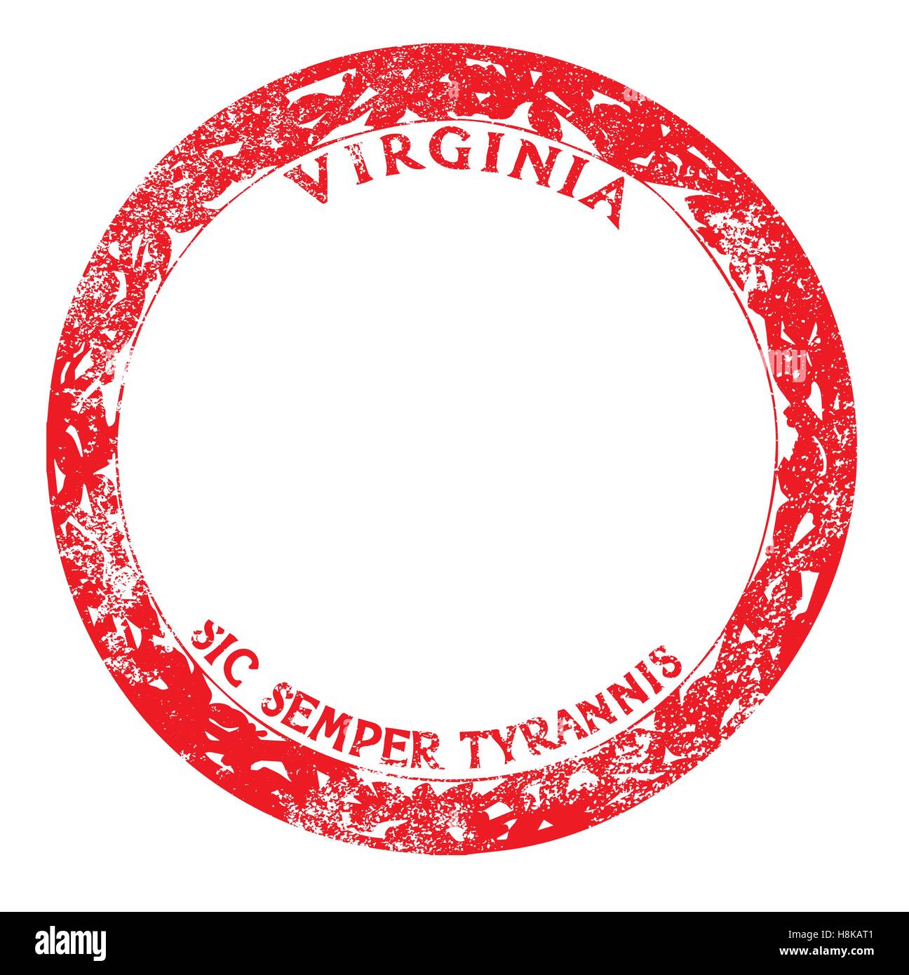 Virginia rubber red ink stamp on a white background Stock Vector Image ...