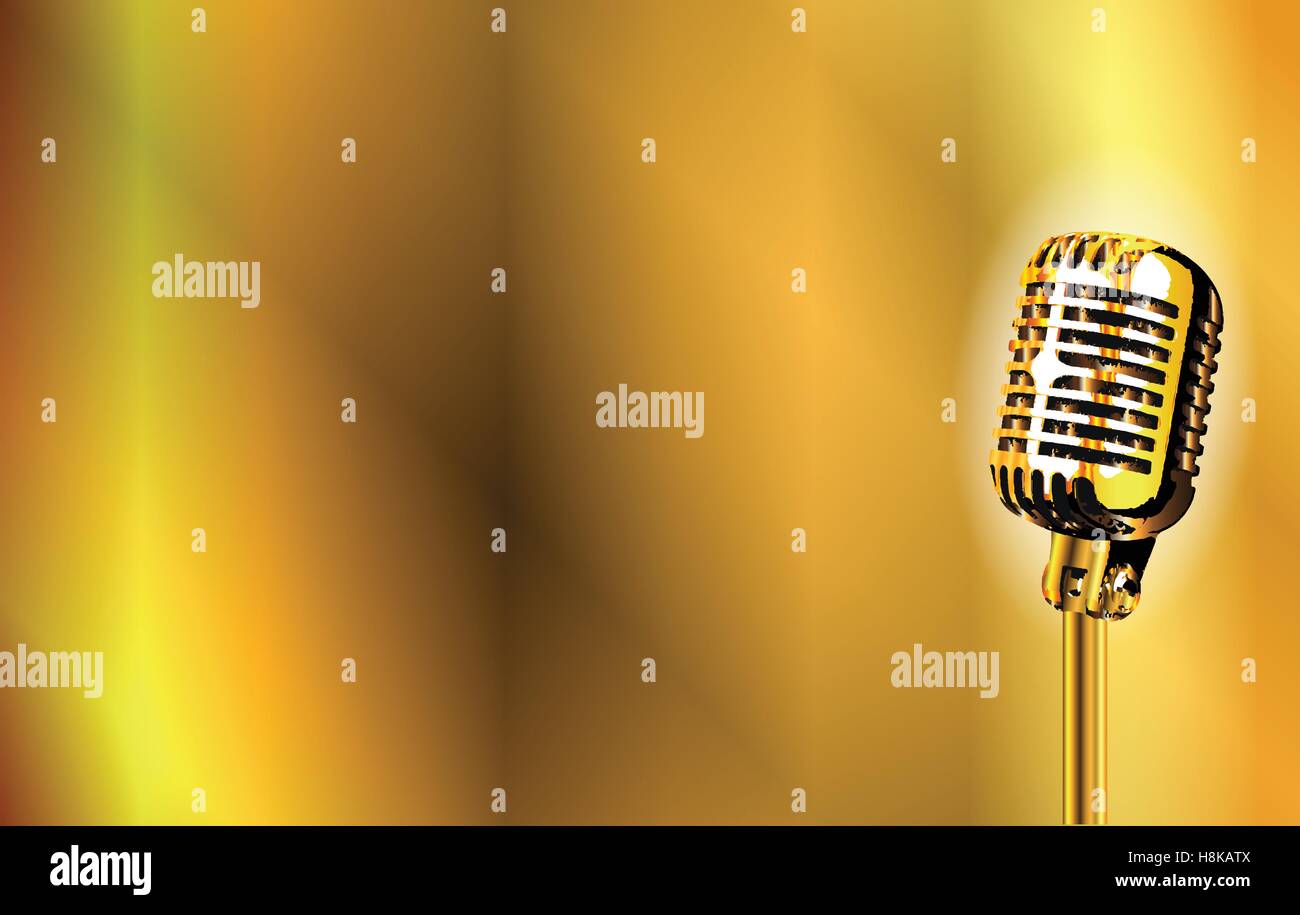 Gold mic hi-res stock photography and images - Alamy