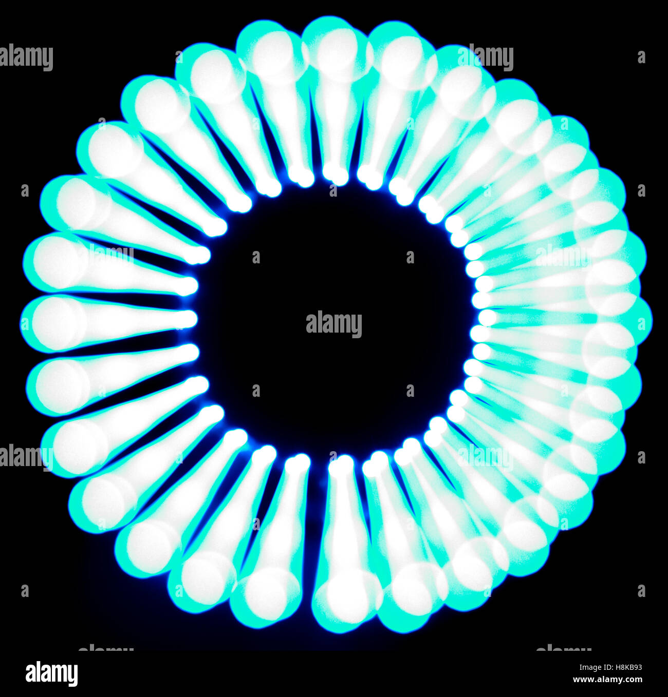 Glowing abstract light spots on dark Stock Photo - Alamy