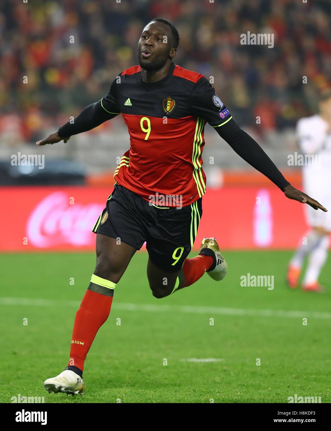 Brussels, Belgium. 13th Nov, 2016. Belgium's Romelu Lukaku celebrates ... Brussels, Belgium. 13th Nov, 2016. Belgium's Romelu Lukaku celebrates ...