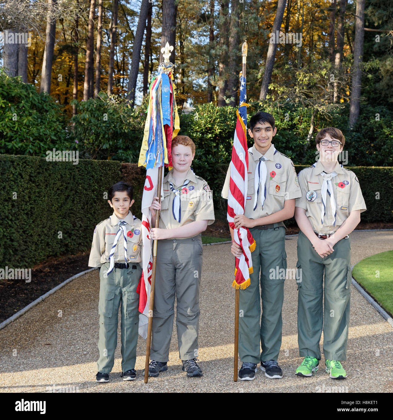 Veterans Day 2016 at Brookwood American Cemetery - Boy Scouts of ...
