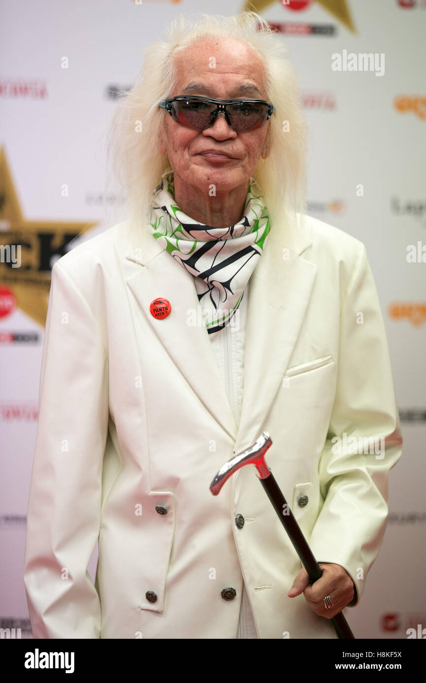 Tokyo, Japan - Yuya Uchida poses for photographers on the red carpet ...