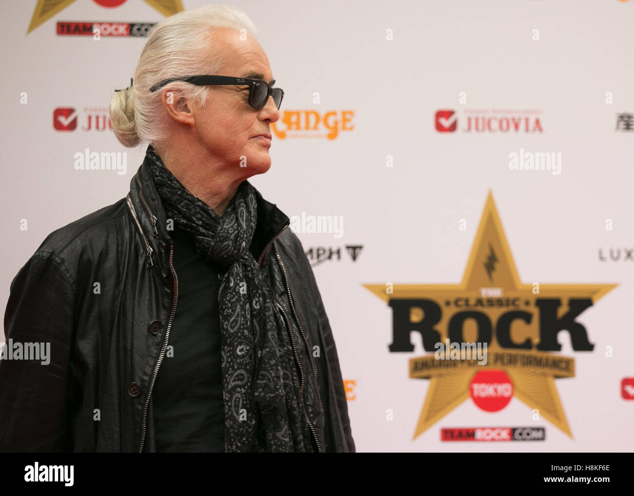 Tokyo, Japan - British musician Jimmy Page poses for photographers on ...
