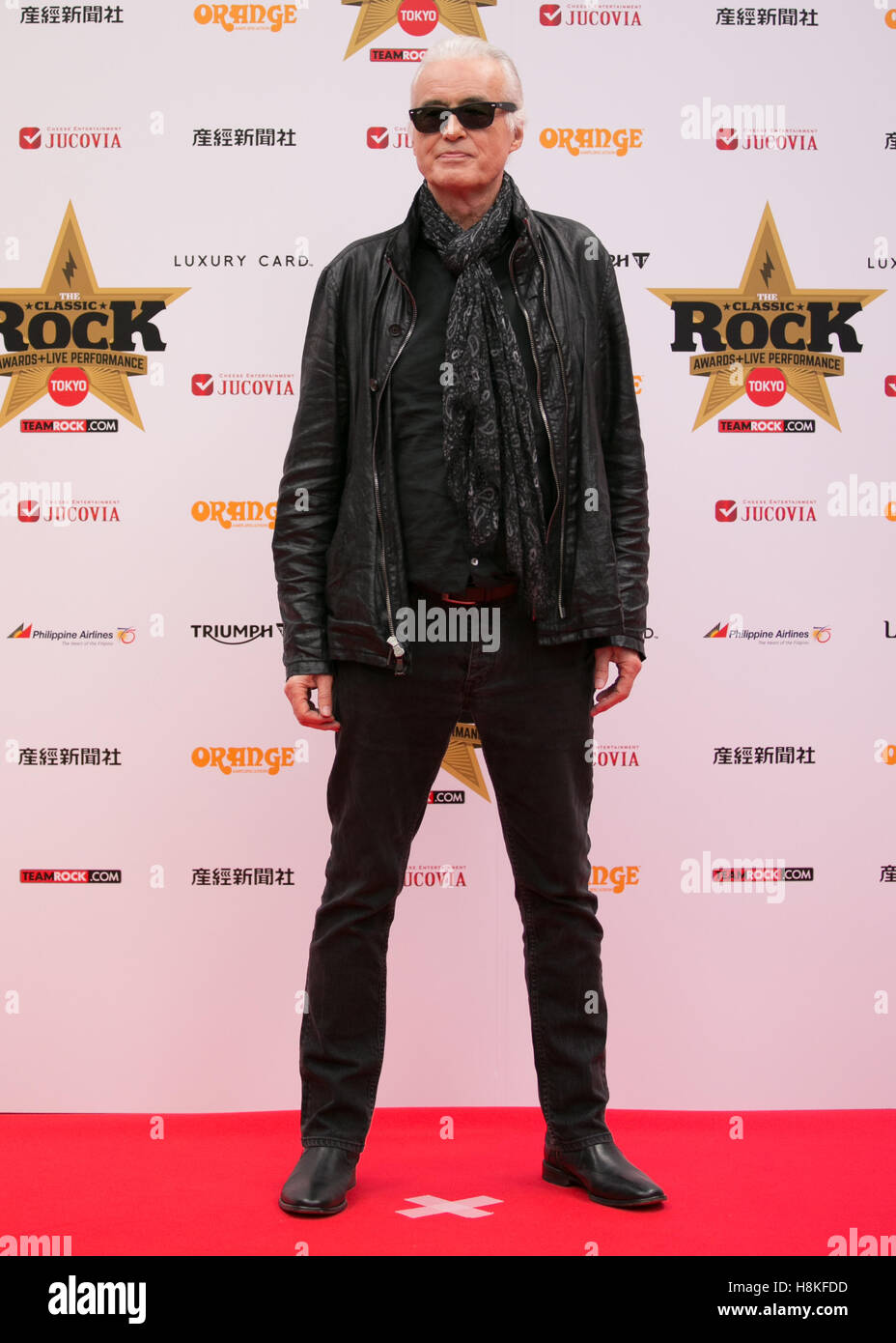 Tokyo, Japan - British musician Jimmy Page poses for photographers on ...