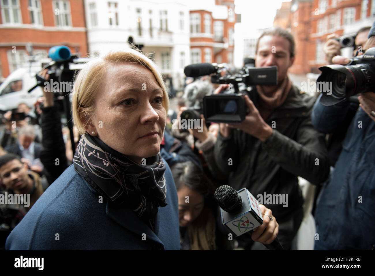 London, United Kingdom. 14th Nov, 2016. Ingrid Isgren arrives at the ...