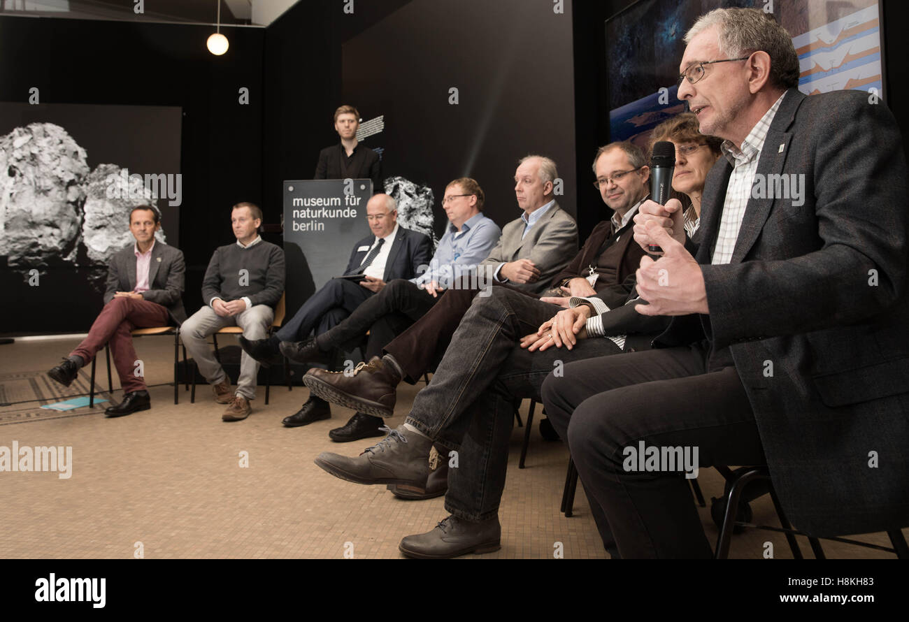 Patrick Michel (L-R) from the French National Center for Scientific ...