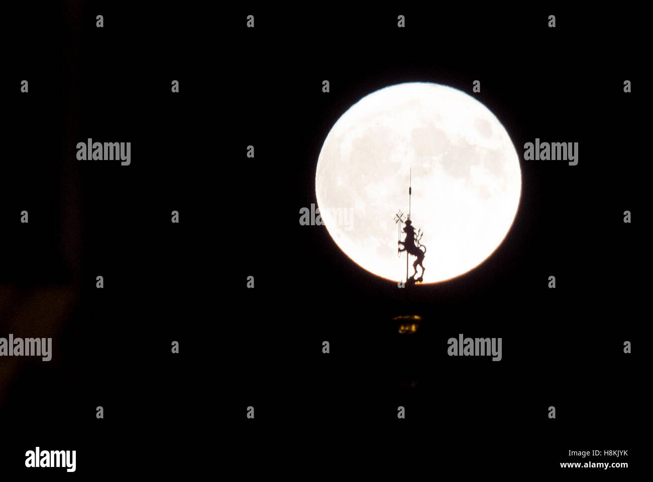 Prague in the full moon night hi-res stock photography and images - Alamy