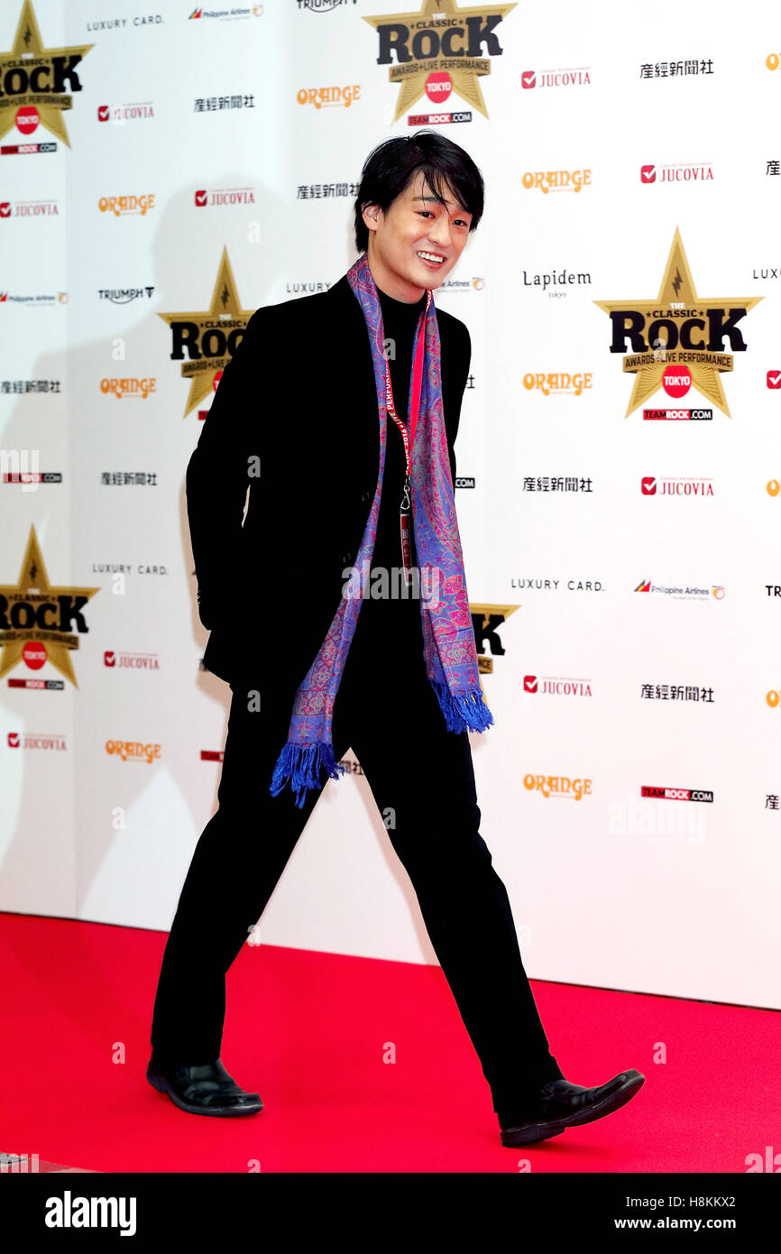 Actor Yuya Ozeki attends the red carpet for the Classic Rock Awards ...