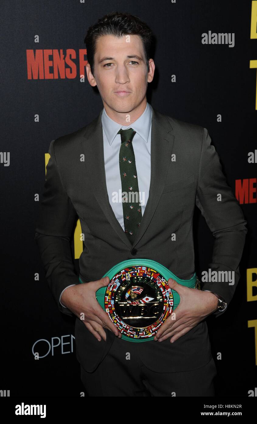 New York, NY, USA. 14th Nov, 2016. Miles Teller at arrivals for BLEED ...